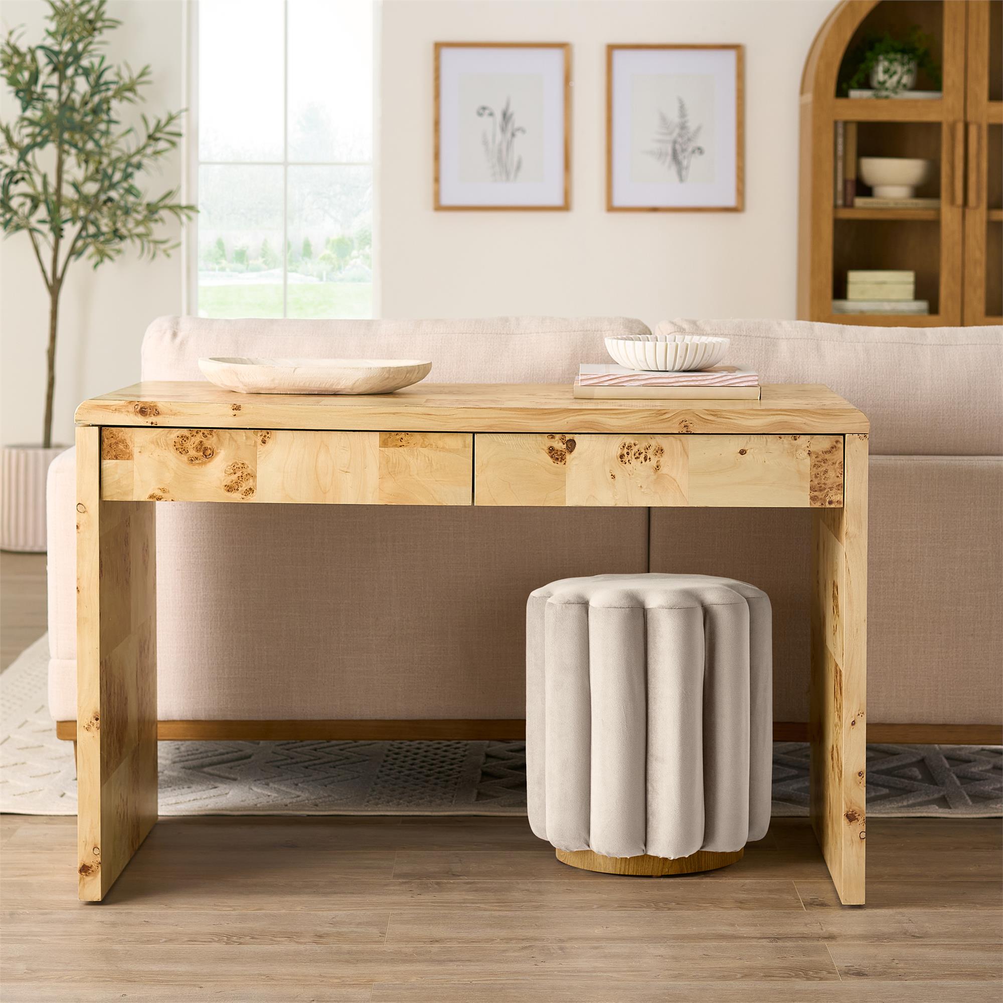 Burl wood writing desk store