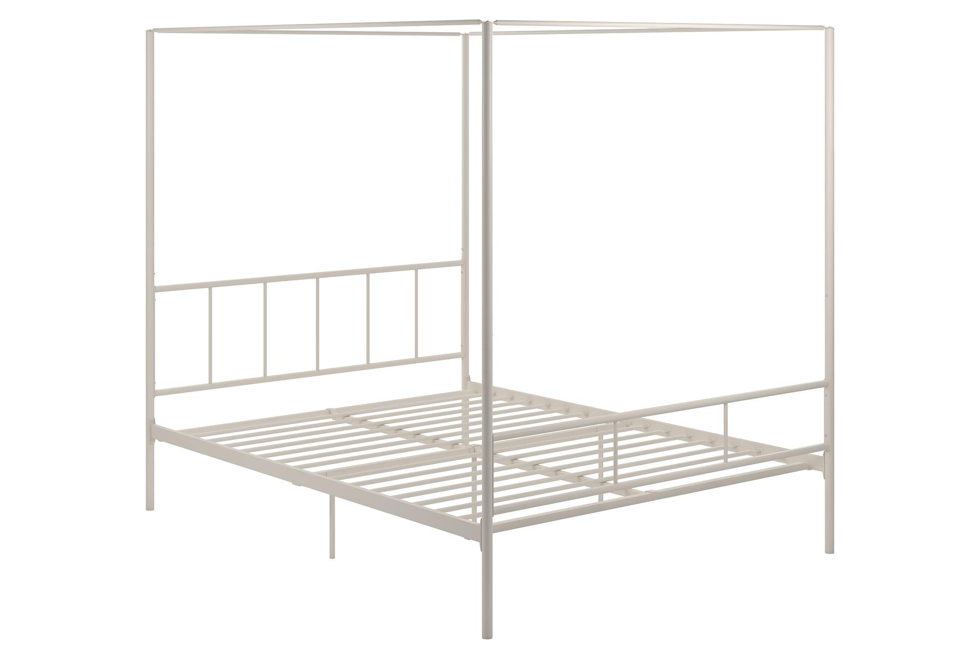 Elegant Marion Canopy Bed Four Poster Metal Design with Soft Clean Lines RealRooms