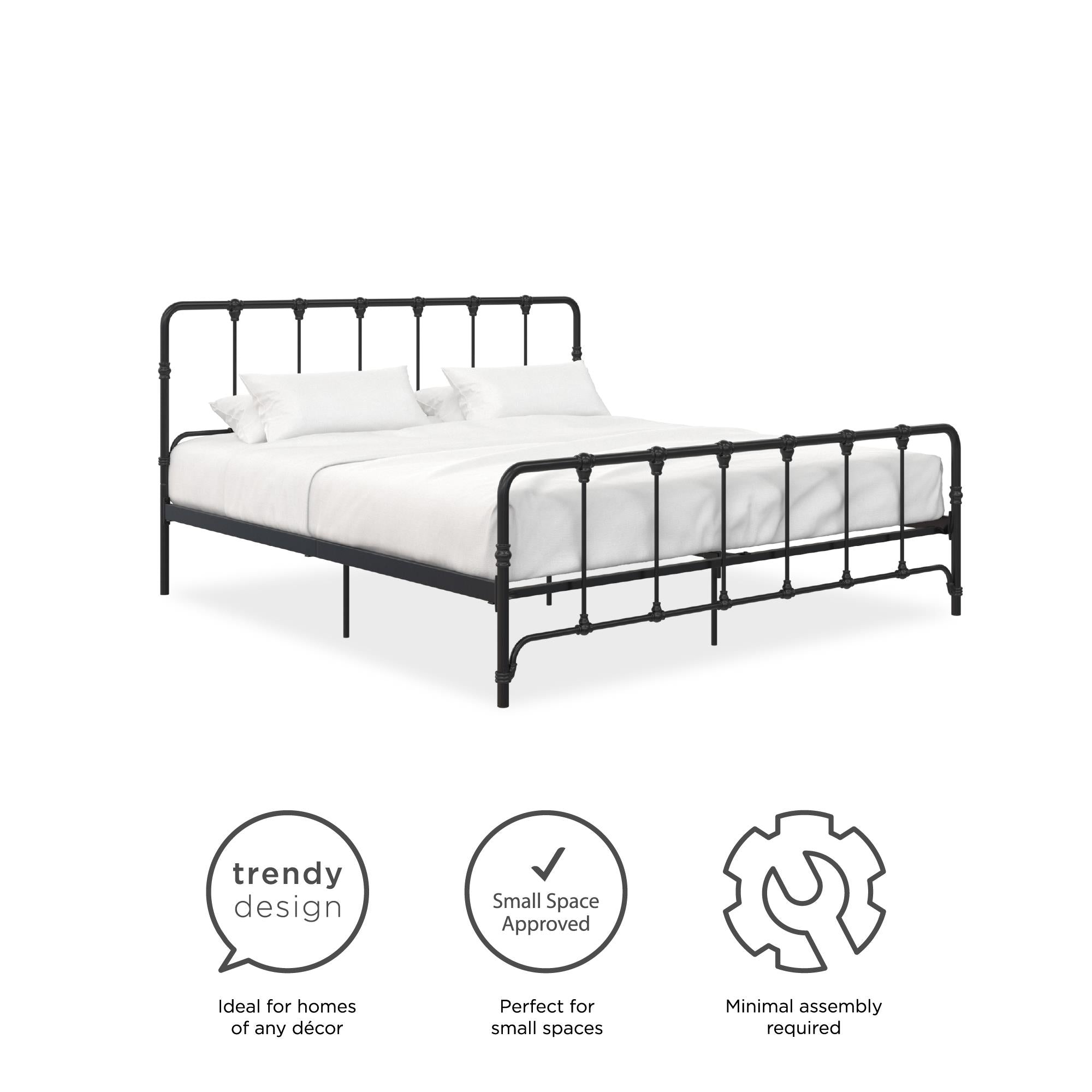 Farmhouse Metal Bed RealRooms