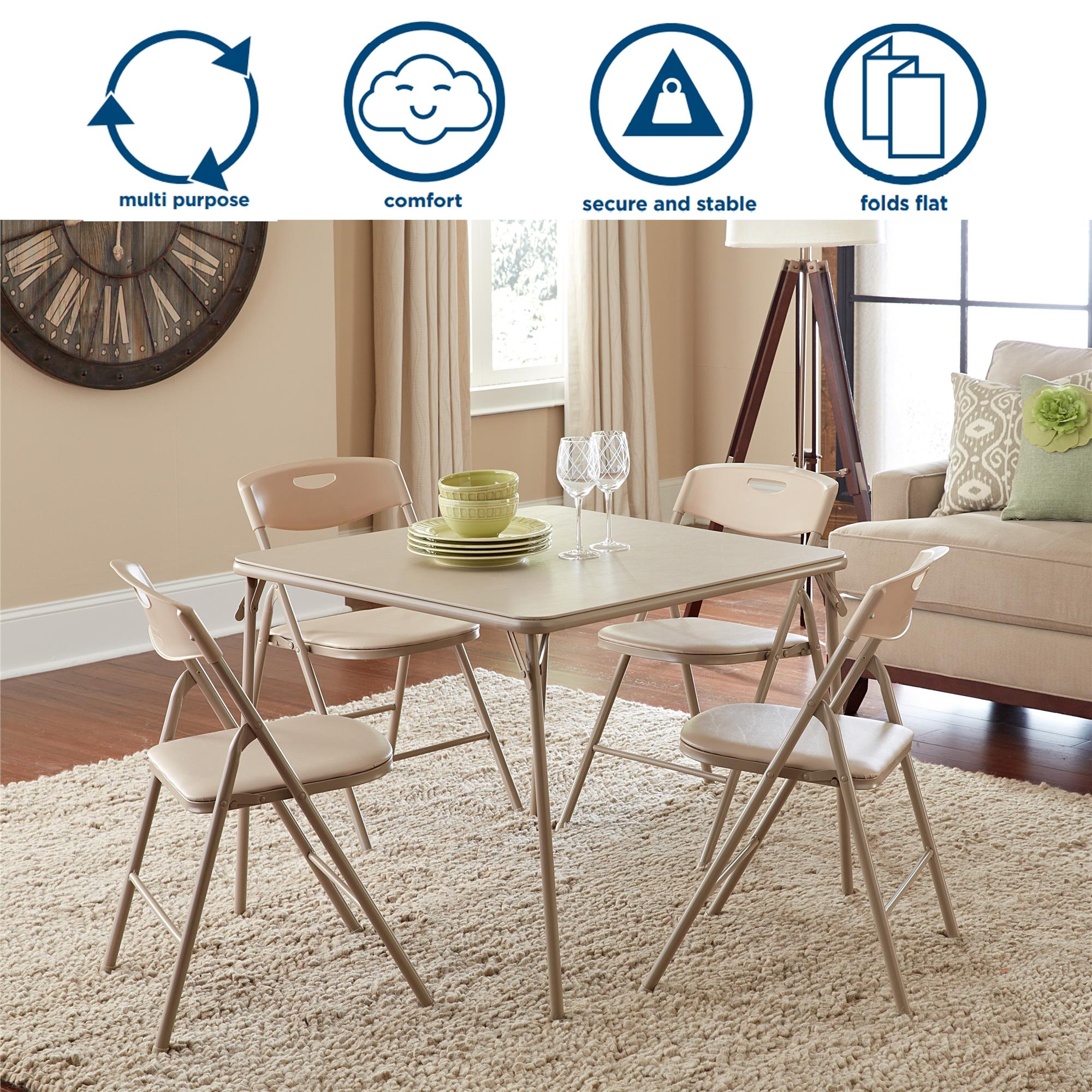 Cosco 5 piece set with vinyl table top and chairs store